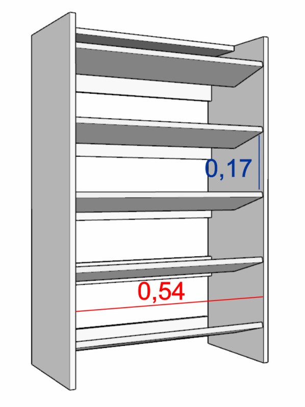 BOTINERO 10 PARES 6421-WH WE TABLES - TABLES DORMITORIO MADERA - Megatone