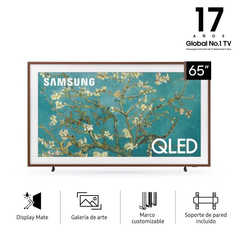 Smart Tv SAMSUNG 65 Pulgadas QLED 4K Ultra HD Con Marco Nogal - SAMSUNG ...