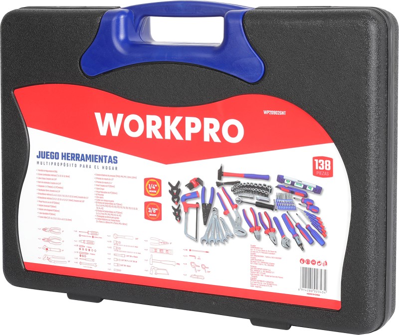 SET HERRAMIENTAS 138P WP209026NT WORKPRO - WORKPRO KIT Y SET HERRAMIENTAS - Megatone