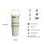 Botella Stanley Flip Straw Tumbler 887Ml - Mist Mesh - STANLEY JARRAS ...