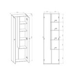 Escobero Dielfe Despensero Organizador E062 2 Puertas 180X56x32 - DIELFE ORGANIZ, MULTIF ...