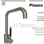 Grifería Cocina Monocomando Gourmet Inox 10303 Piazza - PIAZZA GRIFERIA ...