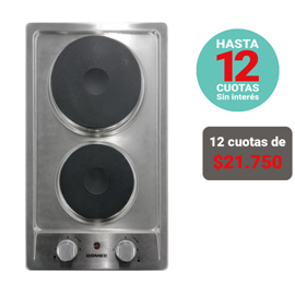 Anafe Electrico Domec AEX2G Acero inoxidable - DOMEC ANAFES - Megatone