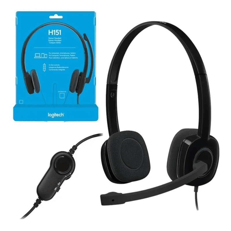 AURICULAR CON MICROFONO H151 - LOGITECH AURICULARES - Megatone