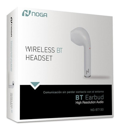 Auricular Monoaural Bluetooth Noga Bt130 Manos Libres Inalambrico Gtia - NOGA AURICULARES - Megatone