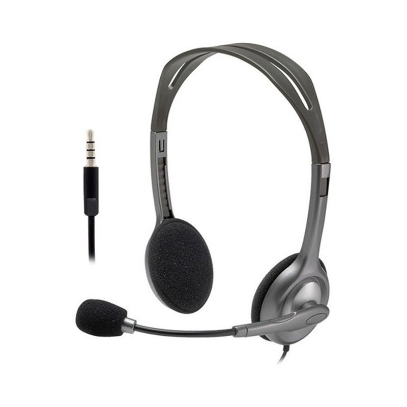 Auriculares Con Microfono Logitech H11 Gris - LOGITECH AURICULARES ...