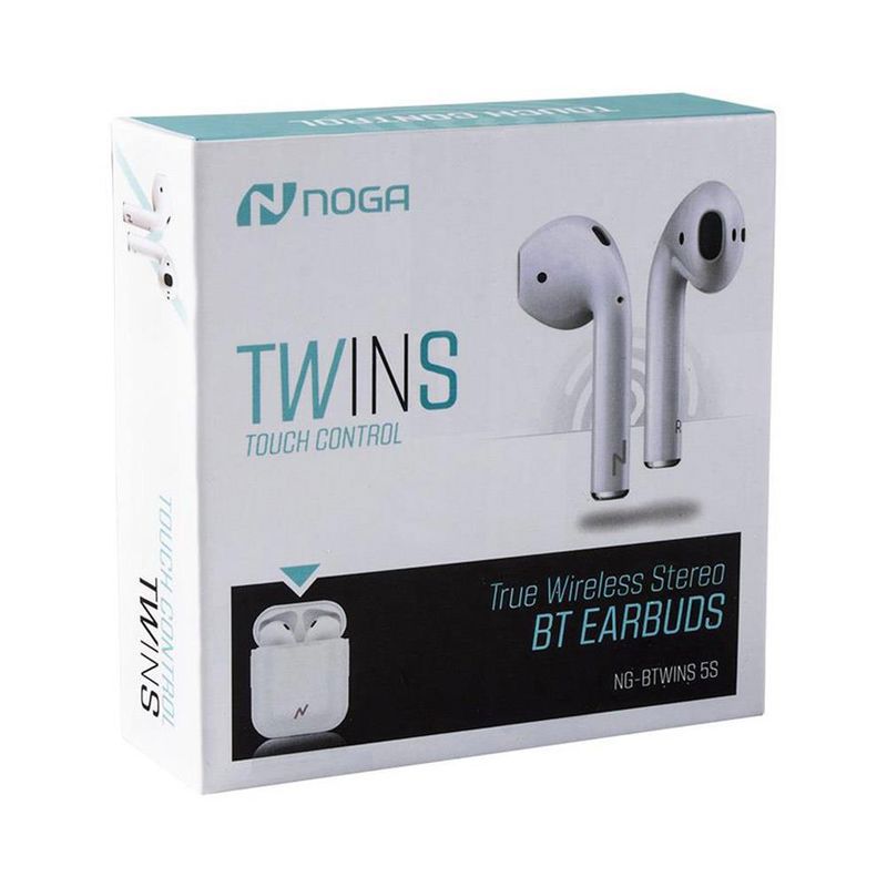 AURICULAR WIRELESS C/MIC EARBUDS NOGA NG-BTWINS 5S TWS BLUETOOTH TOUCH CONTROL NEGRO - NOGANET ...