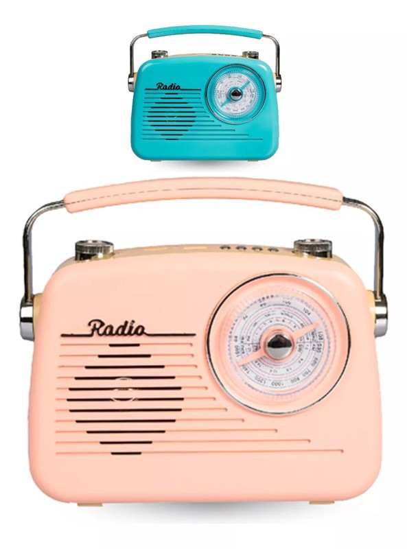 Radio Portátil Bluetooth Vintage Retro Usb Aux Recargable - SUONO ...