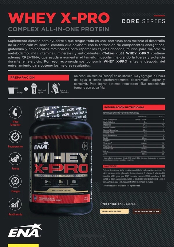 Suplemento En Polvo Ena Whey X Pro Chocolate 907 Gramos - ENA SPORT ...