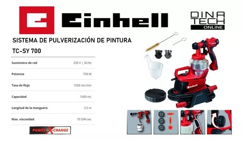 Equipo Maquina De Pintura Pistola De Pintar Einhell 700w - EINHELL HERRAMIENTAS ELECTRICAS ...