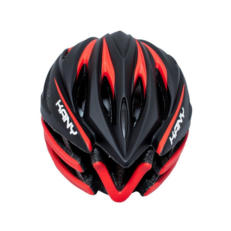 CASCO KANY ROUTE - TALLE L - MODELO H4R-RL - COLOR NEGRO Y ROJO MATE ...