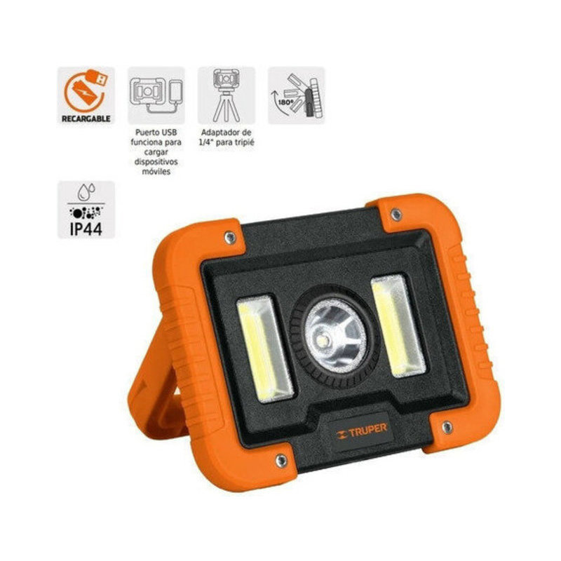 Reflector Lámpara Led Recargable USB Truper - 1000 Lumens - TRUPER ...