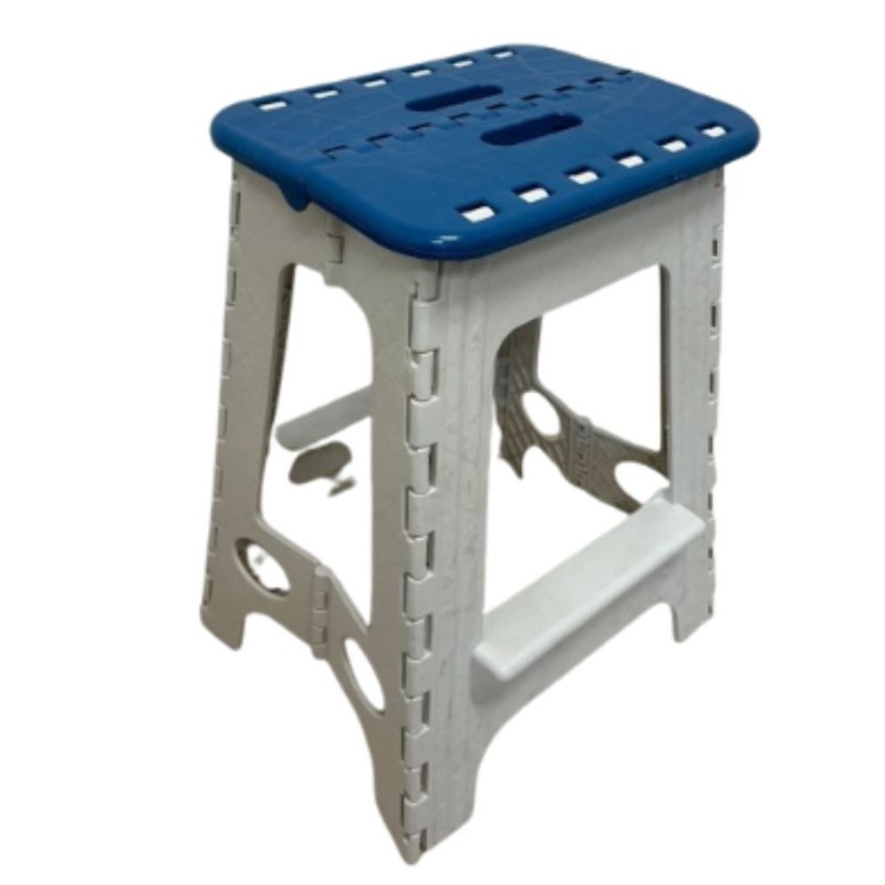 Banquito plegable alto azul - BROKSOL CAMPING - Megatone