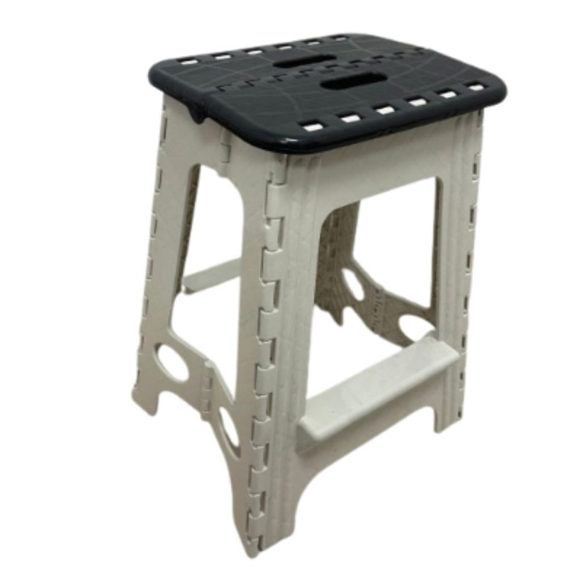 Banquito Plegable Alto Negro - BROKSOL CAMPING - Megatone