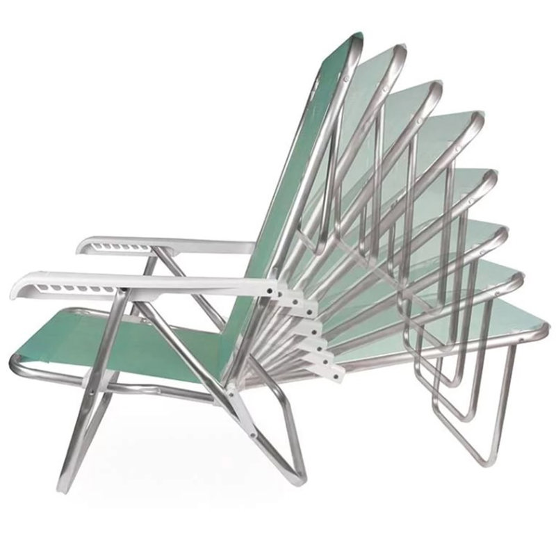 SILLA REPOSERA RECLINABLE COLOR VERDE MOR 002271 - MOR CAMPING - Megatone