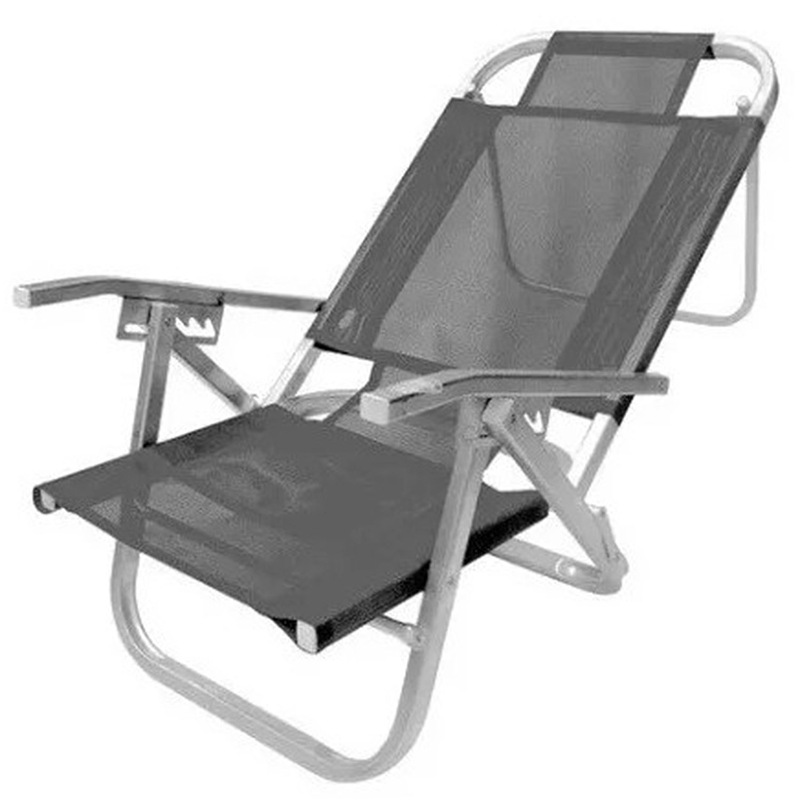 Reposera playera de aluminio color gris Descansar 80005 - DESCANSAR ...