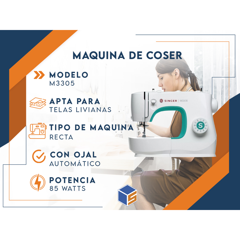 Maquina de Coser Recta Singer M3305 - SINGER MAQUINAS DE COSER - Megatone