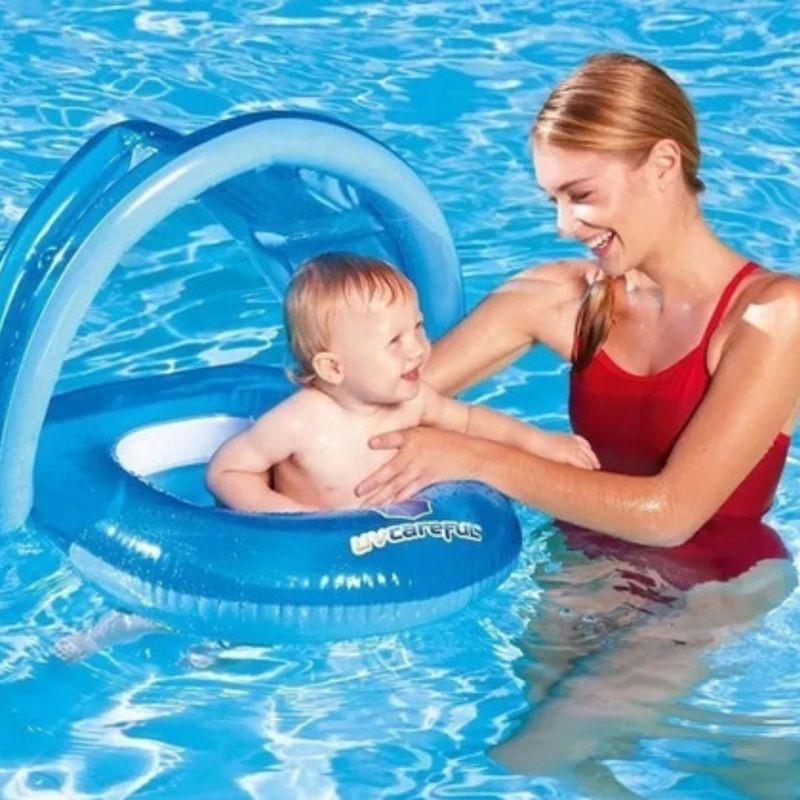 Bote Bebe Filtro Uv Silla Salvavida Techo Inflable Pileta - BESTWAY ...