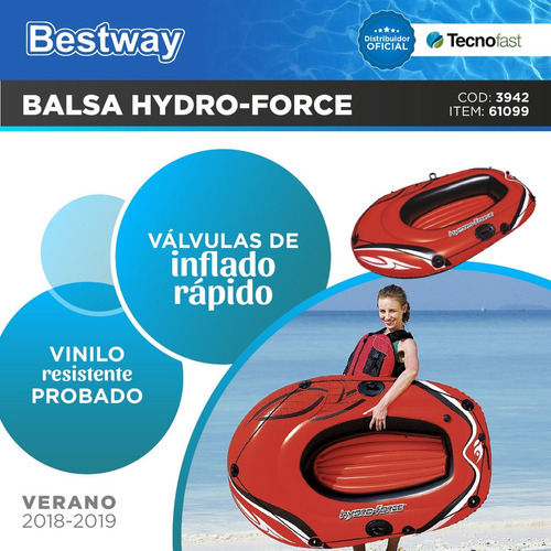 Bote Balsa Inflable Bestway 155cm X 96 Cm Hydro Force 61099 - BESTWAY ...
