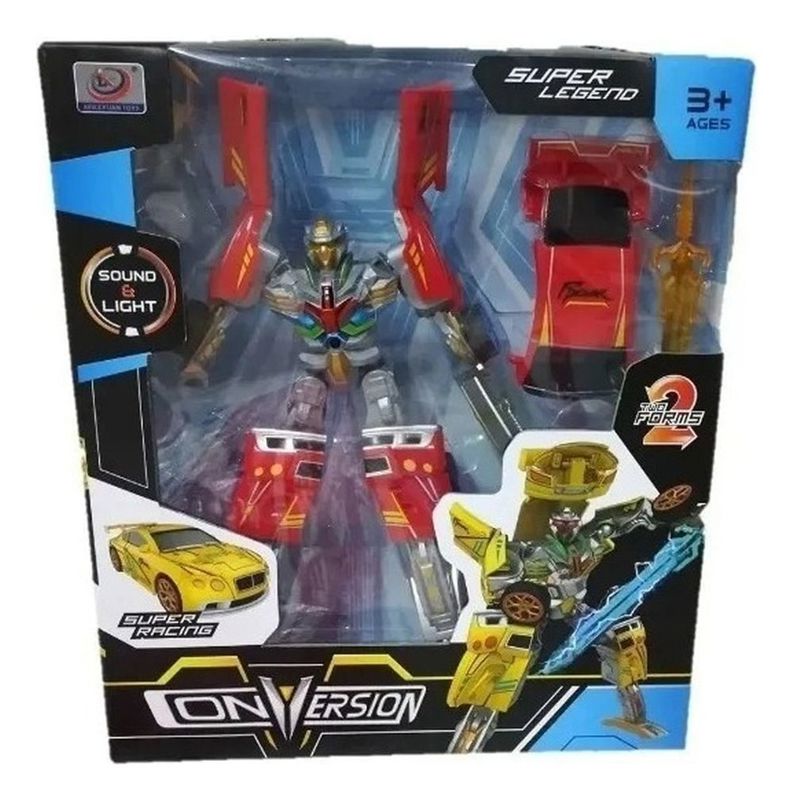 Auto Robot Conversion Convertible Luz Sonido - NIKKO JUGUETES A BATERIA ...