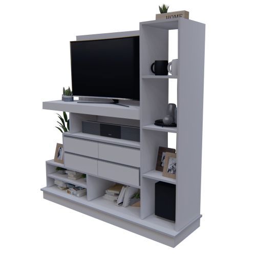 Modular de TV EMC con 4 Cajones Blanco - EMC MODULARES - Megatone