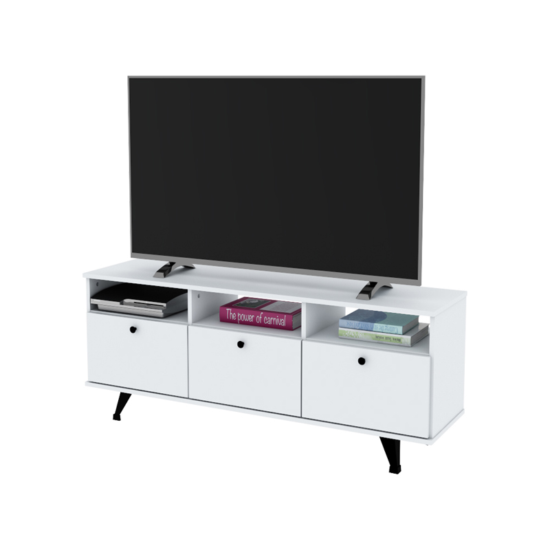 Rack Tv Centro Estant Rack Tv Blanco Mt5000bl Ancho 130cm - CENTRO ...