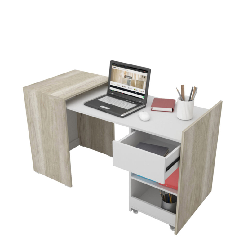 Escritorio Juvenil Moderno Oficina Madera Melamina Con Cajón - MAKOM ...