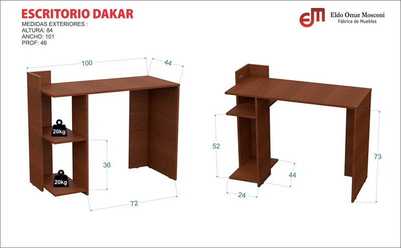 ESCRITORIO DAKAR BLANCO - MOSCONI ESCRITORIOS - Megatone