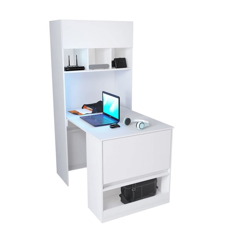 Mesa Escritorio Plegable Multifuncion - 5011 BLANCA - MUEBLES CORSA ESCRITORIOS - Megatone