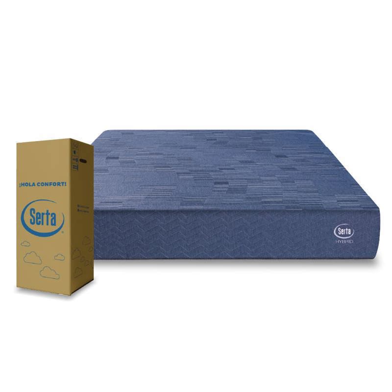 Colchón de resortes en caja Serta Box Hybrid de 2 plazas 140x190 ...