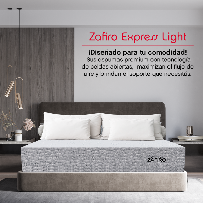 Colchón de Espuma King Size Zafiro Express Light 180x200 - ZAFIRO ...