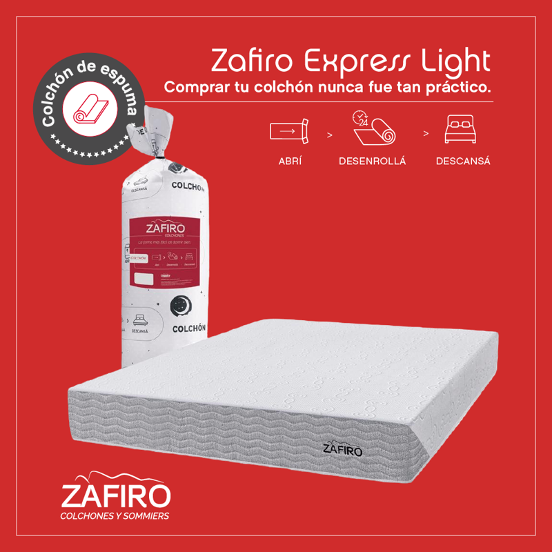 Colchón de Espuma King Size Zafiro Express Light 180x200 - ZAFIRO ...