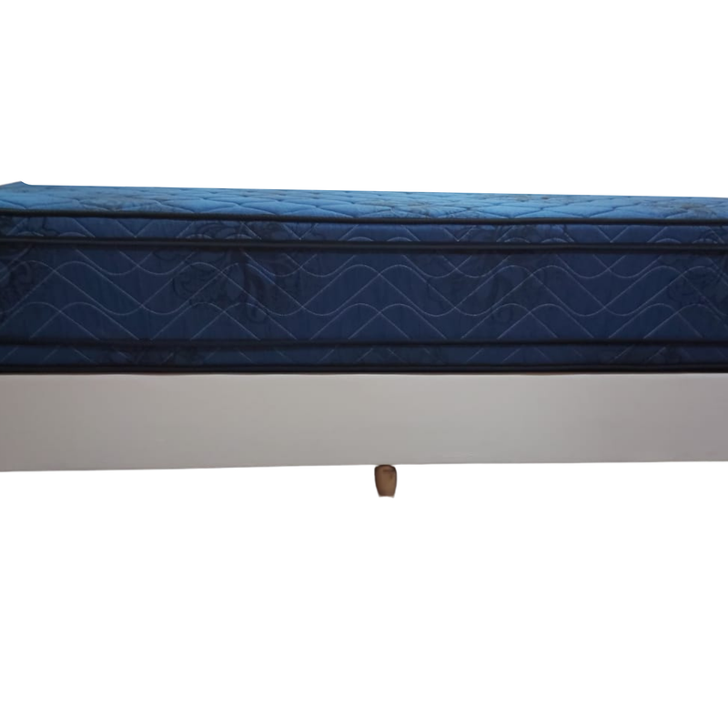 Colchon Maxiking Picasso Azul 1 plaza Espuma 80X190 + Sommier ecocuero ...