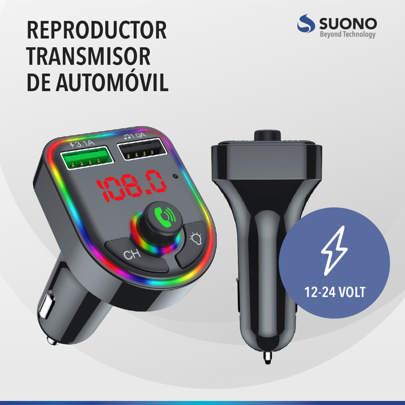 Transmisor Fm Cargador Para Auto Reproductor Mp3 - SUONO CTROL REMOTO ...