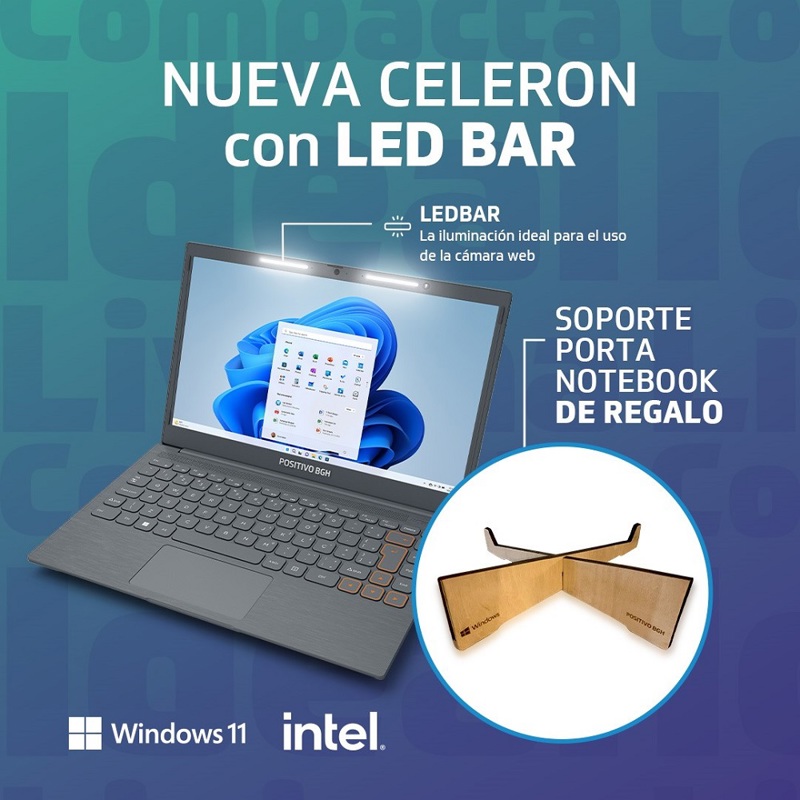 Notebook Positivo BGH AT525LS Intel Celeron 256GB Windows 11 Home 4GB ...