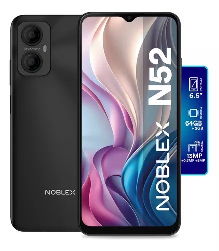 Celular Noblex N52 64gb Color Negro - NOBLEX CELULARES LIBERADOS - Megatone
