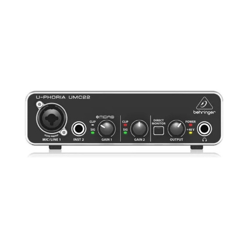 Interface De Audio Behringer U-Phoria Umc22 Usb 2X2 - BEHRINGER ...