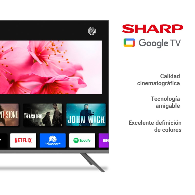 Smart Tv 50 Pulgadas 4K Ultra HD SHARP 4T-C50FL6L - SHARP TV LED 44 a 50P SMART - Megatone