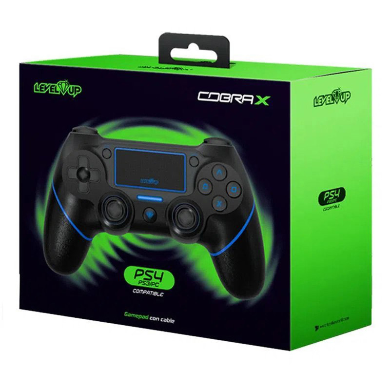 Joystick Level Up Cobra X Ps4 / Ps3 / Pc Negro Y Azul - LEVEL UP ...