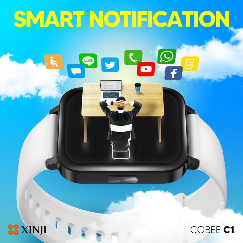 SMARTWATCH XINJI C1-NEGRO - XINJI SMART FITNESS WATCH - Megatone