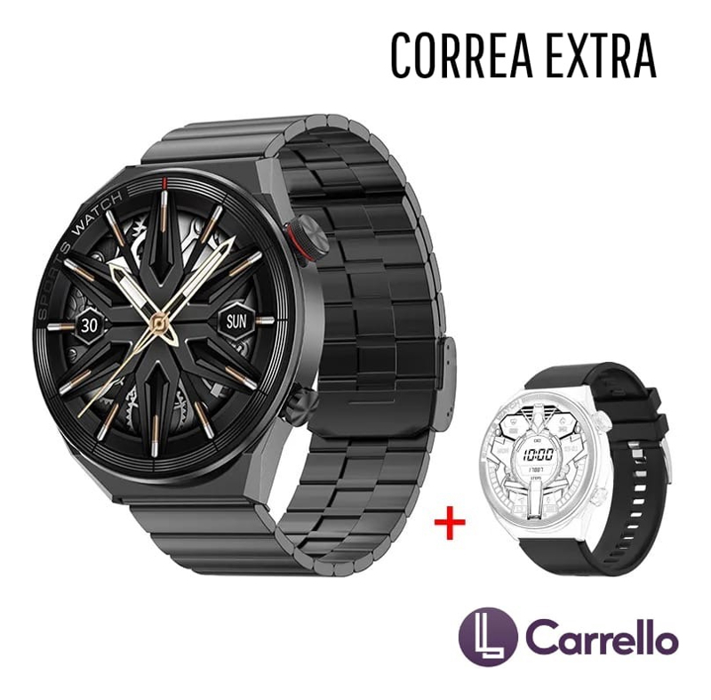 Smartwatch Carrello DT3 Mate - Negro - CARRELLO SMART FITNESS WATCH ...