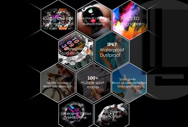 Smartwatch Carrello K59 Tactic Outdoor Sport Amoled Negro - CARRELLO ...