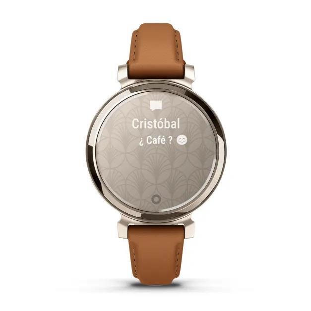 Garmin Reloj Smartwatch Lily 2 Clasico- Oro Crema con malla de cuero ...
