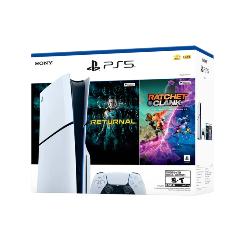 Sony Slim PS5 Con Disco + 2 Juegos 1Tb Standard Color Blanco 2024 ...