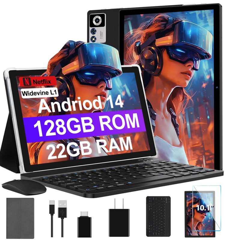 Tablet ZIOVO 2025 Android 14 22 GB RAM 128 GB ROM 10,1" - ZIOVO TABLETS ...