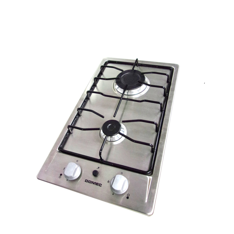 Anafe Domec AX2V, 2 hornallas, multigas, acero inoxidable - DOMEC ANAFES - Megatone