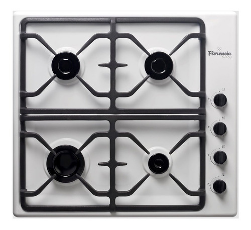 Anafe A Gas Florencia Flor 6746b Blanco 220v - FLORENCIA ANAFES - Megatone
