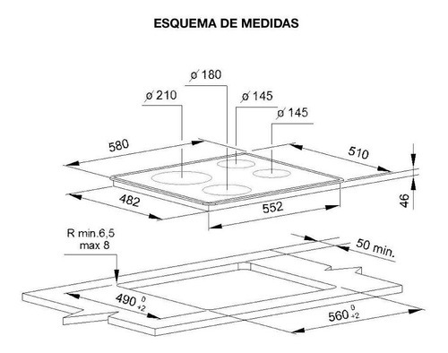 Anafe Eléctrico Whirlpool Akt8090l Vitrocerámico - WHIRLPOOL ANAFES ...
