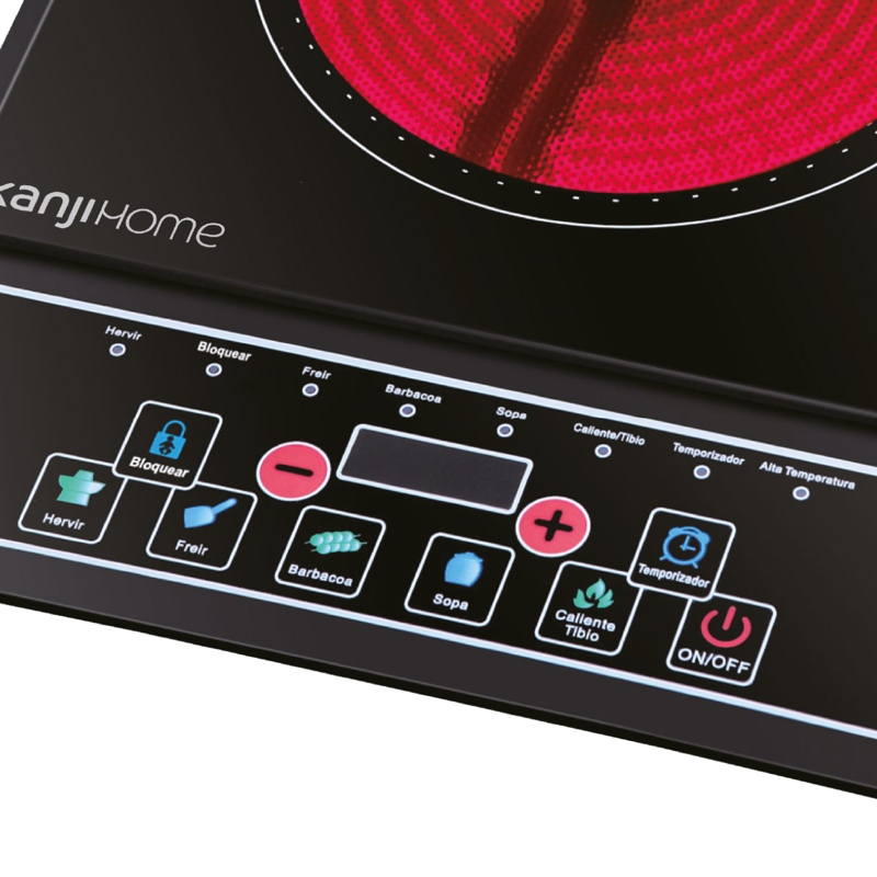 Anafe Vitrocerámico Portátil Digital 2000W - KANJI ANAFES - Megatone