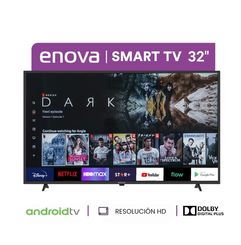 Smart TV enova 32" LED HD Android TV - ENOVA TV LED 26 a 32P SMART ...